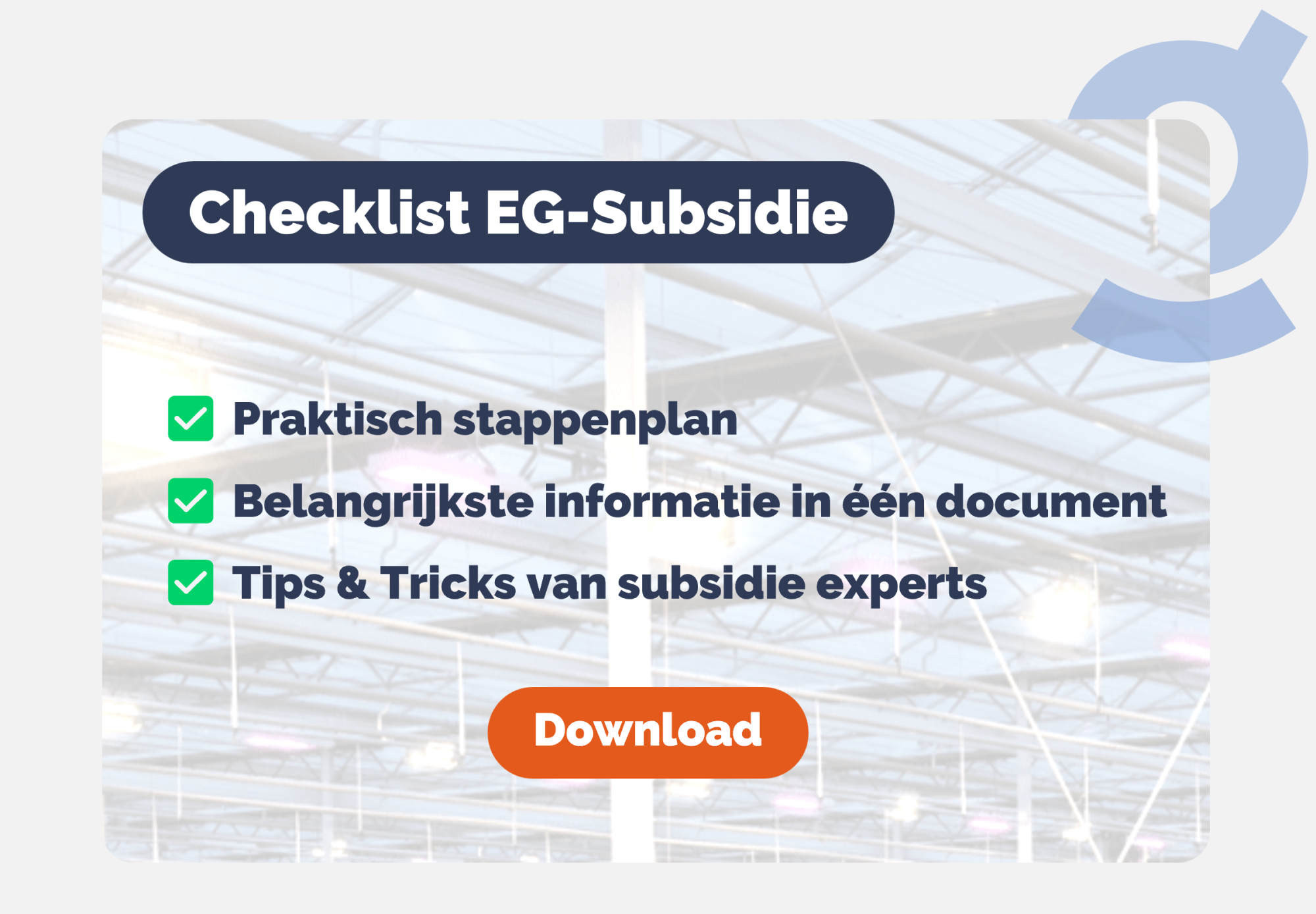 EG-subsidie checklist voor 2024 - Ledgnd